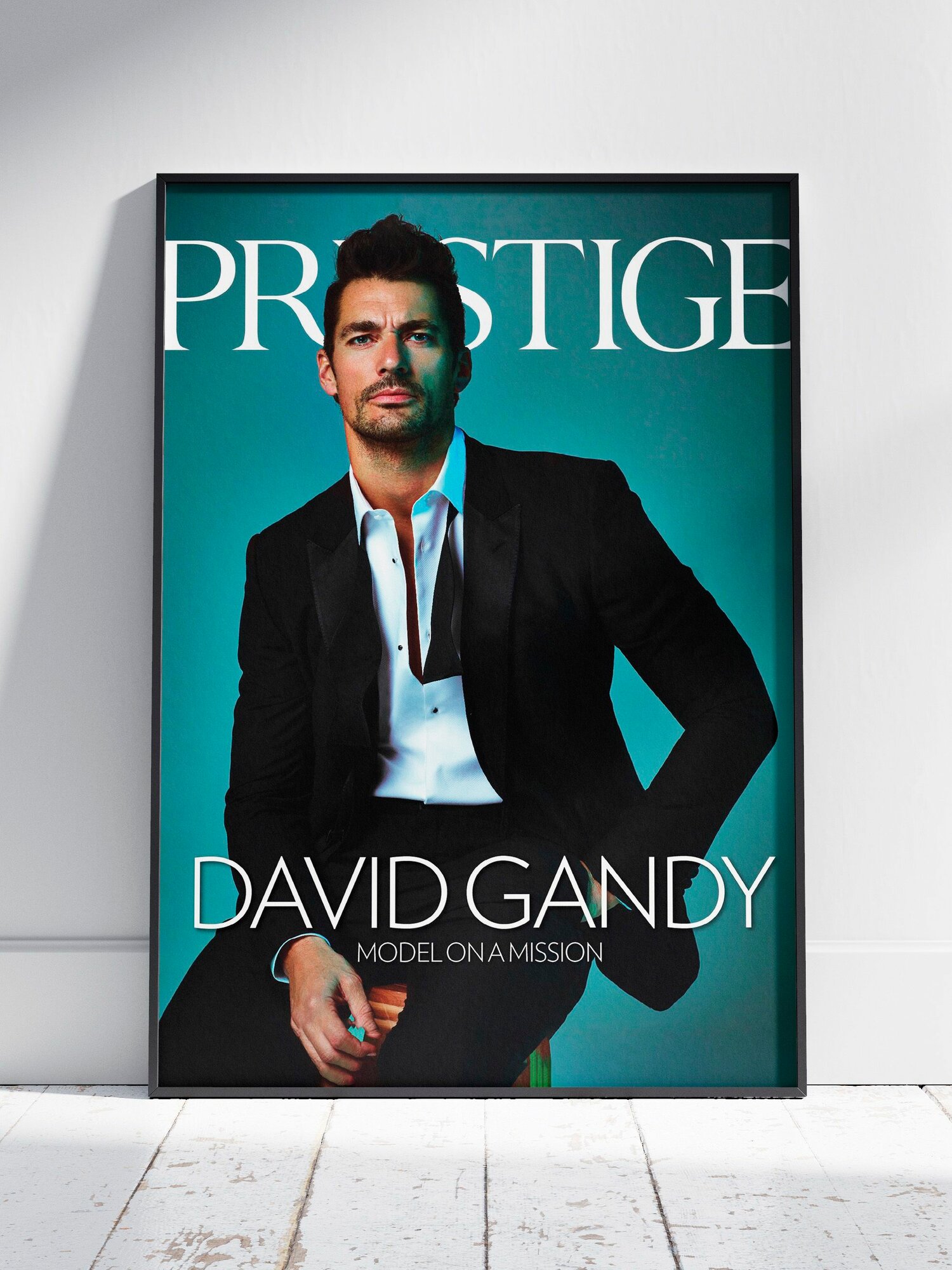 Плакат на стену для интерьера Дэвид Ганди (David Gandy 20) - Постер по модели и эстетике формата A4 (21x30 см)