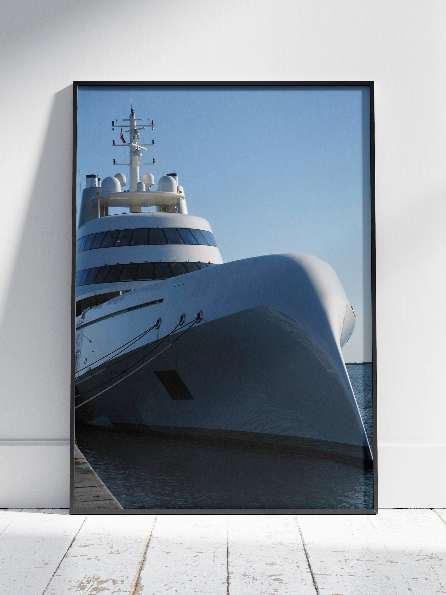 Плакат на стену для интерьера Транспорт и техника (Мотор Яхта А - Motor Yacht A 1) - Постер по машине формата A4 (21x30 см)
