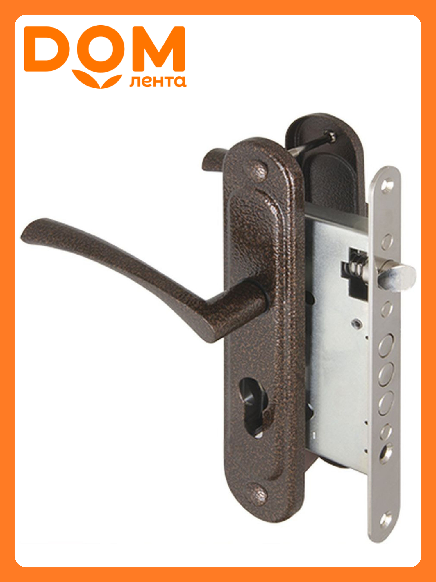 Замок врезной AJAX KIT А5-3155/3, цилиндровый, бронзовый, для деревянных и металлических дверей