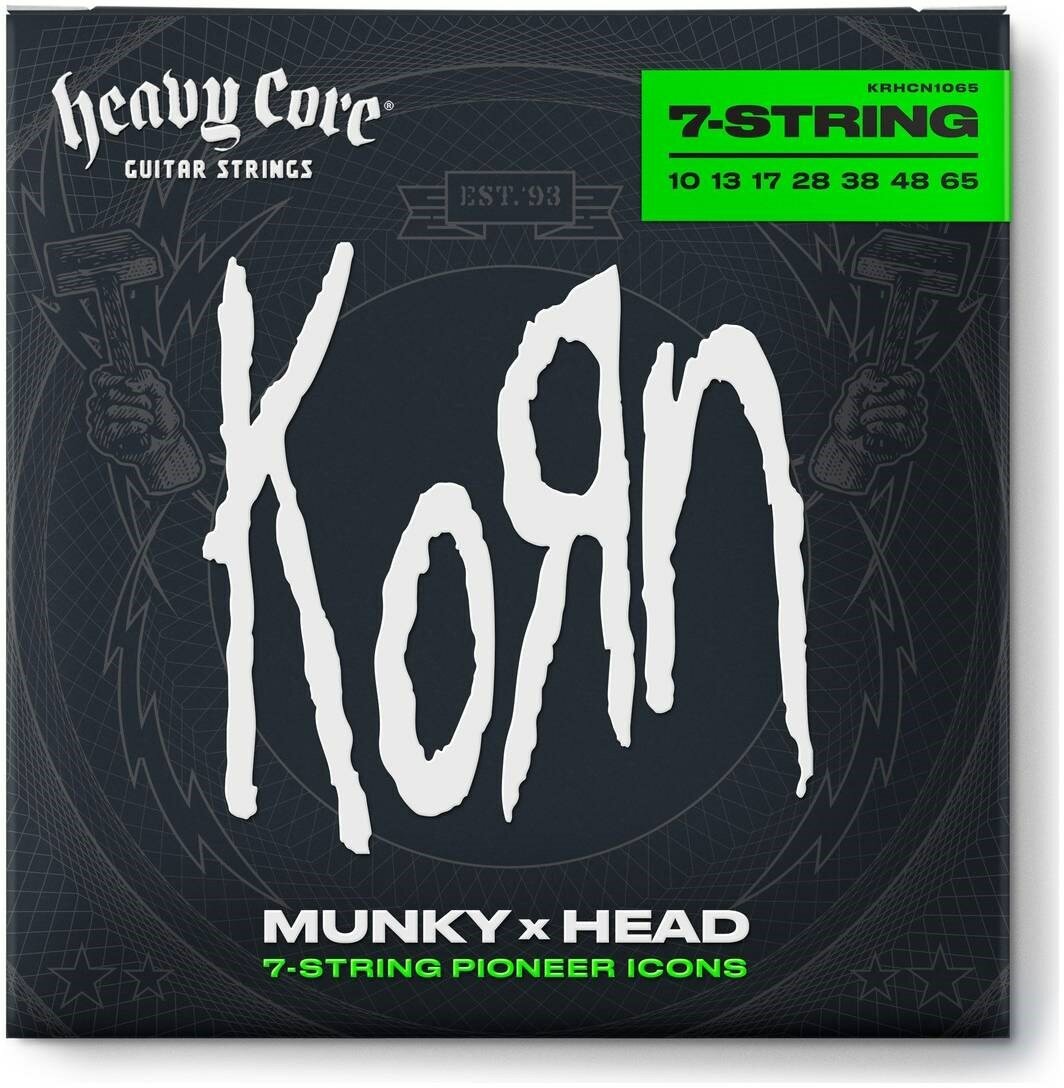 DUNLOP KORN HEAVY CORE 10/65-7/SET струны именные 10-65 для 7 струнной гитары