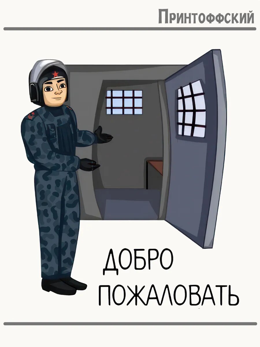 Термонаклейка для одежды и аксессуаров DTF-печать спецназ добро пожаловать в камеру