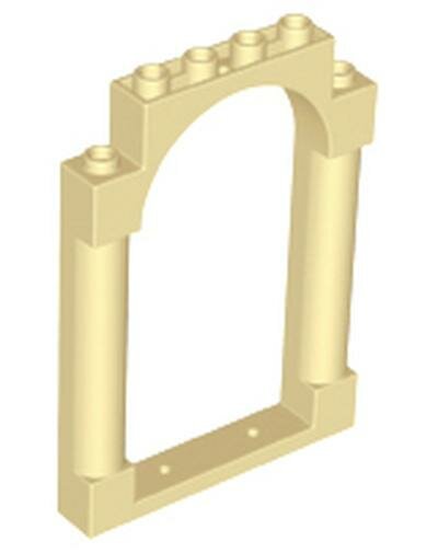 Деталь Lego 40066 Door, Frame 1 x 6 x 7 Arched with Notches and Rounded Pillars