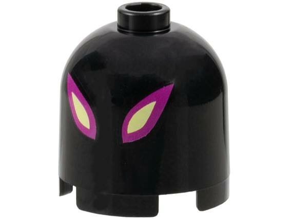 Деталь Lego 30151pb08 Brick, Round 2 x 2 x 1 2/3 Dome Top with Magenta and Bright Light Yellow Slit Eyes Pattern