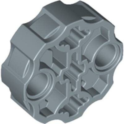 Деталь Lego 98585 Technic, Axle Connector Block Round with 2 Pin Holes and 3 Axle Holes (Hero Factory Weapon Barrel)