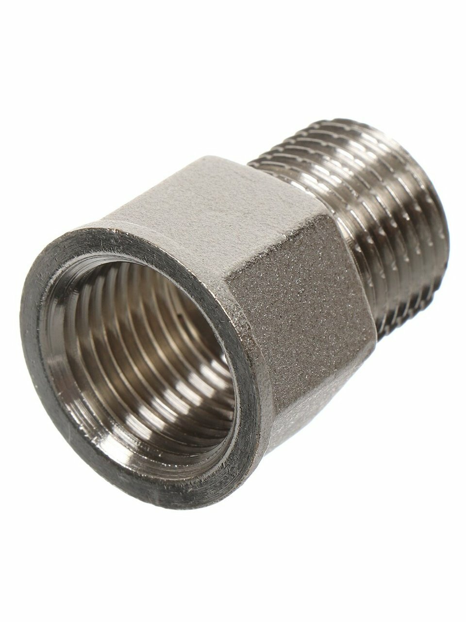 Переходник РосТурПласт 1/2'х1/2' ш-г никелированный удлиненный для водоснабжения и отопления