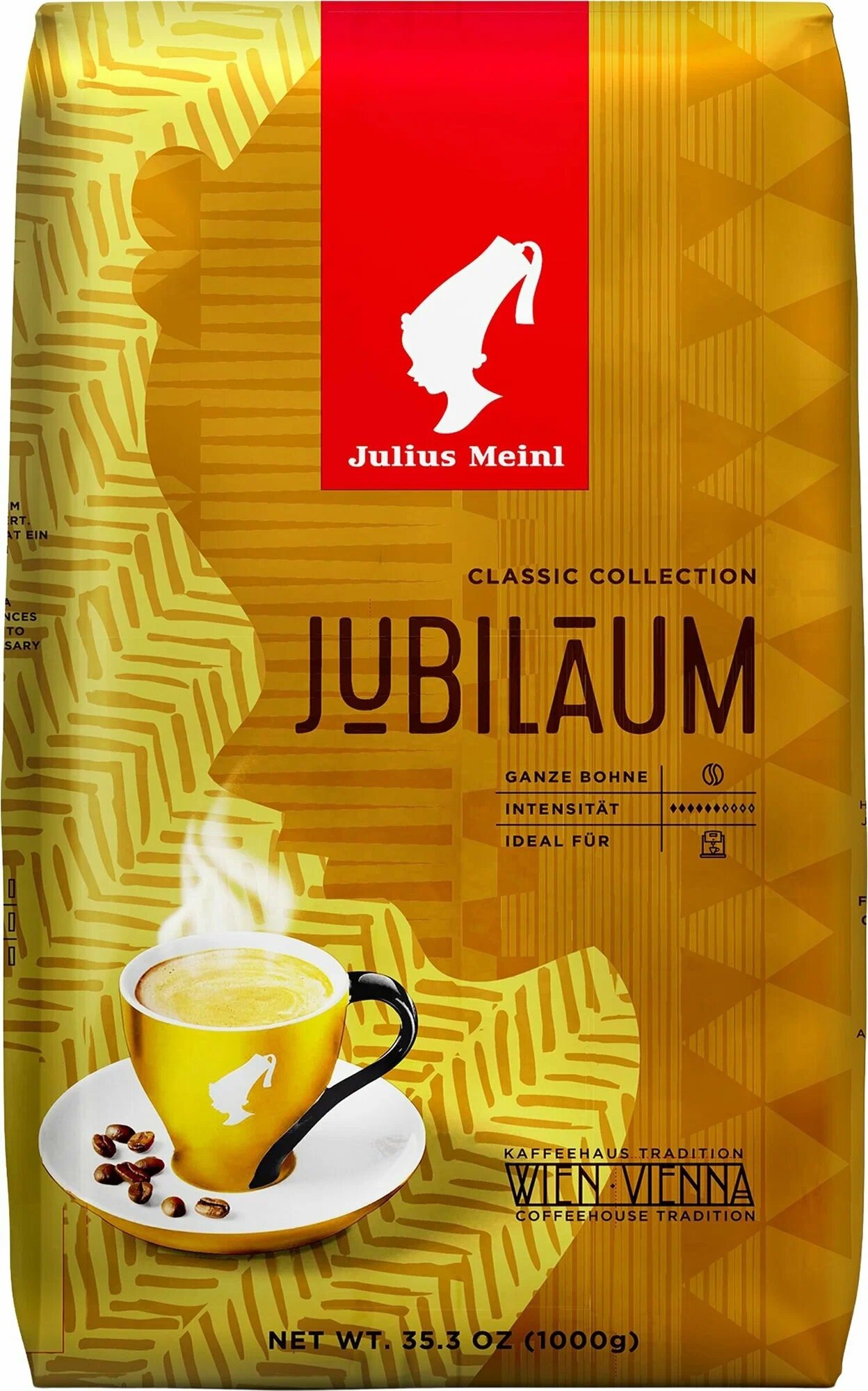 Кофе в зернах Julius Meinl Jubileum (Юбилейный), смесь арабика/робуста, средняя обжарка