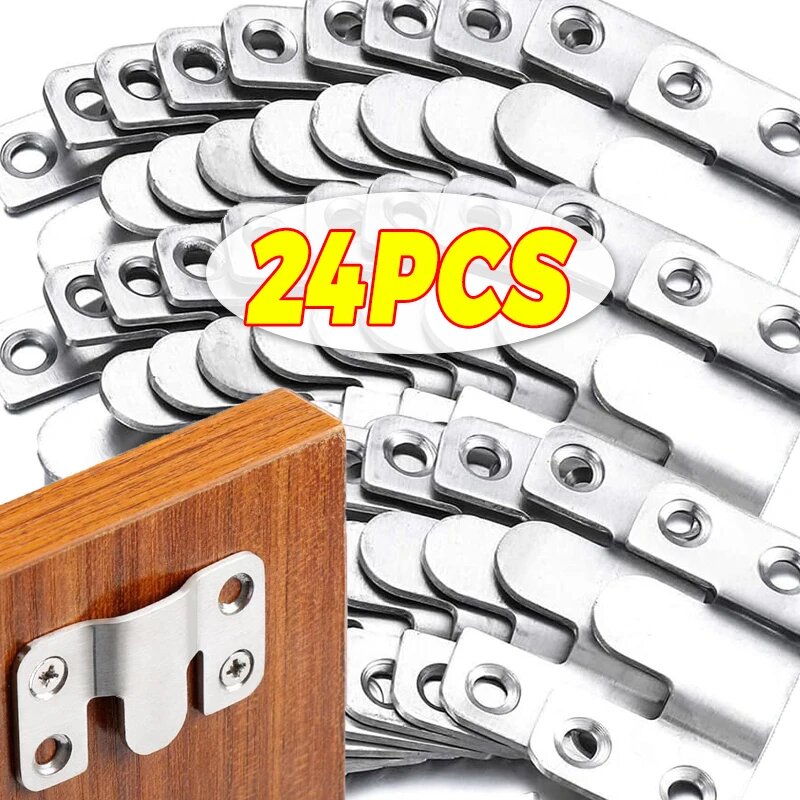 Крючки для фоторамок из нержавеющей стали 2/10/24 шт S- 24pcs( not screws