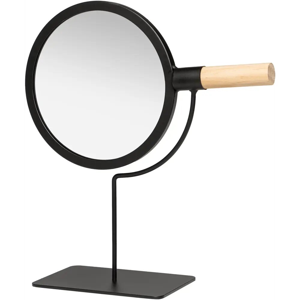 Зеркало декоративное круглое D30.5 черный металл для гостиной, спальни и прихожей