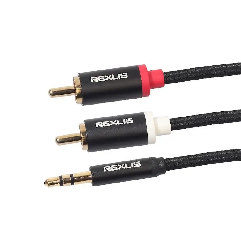 Аудиокабель RCA 3.5 мм - 2 RCA, 1.8 м, ALLOYSEED