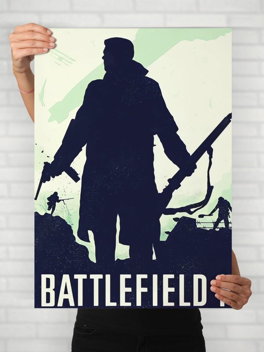 Плакат на стену для интерьера Батлфилд (Battlefield 1 - 4) - Постер по компьютерной игре формата A1 (61x84 см)