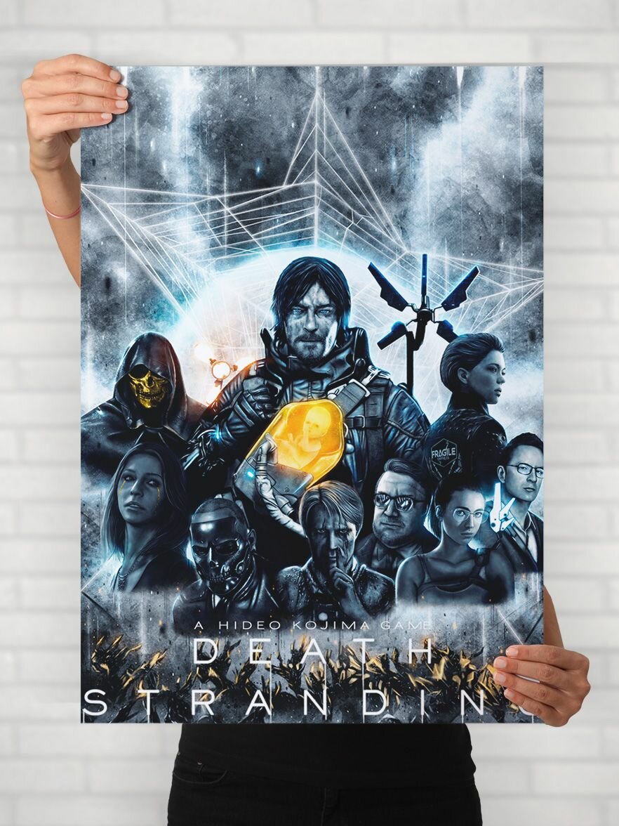 Плакат на стену для интерьера Дед Стрендинг (Death Stranding 3) - Постер по компьютерной игре формата A1 (61x84 см)
