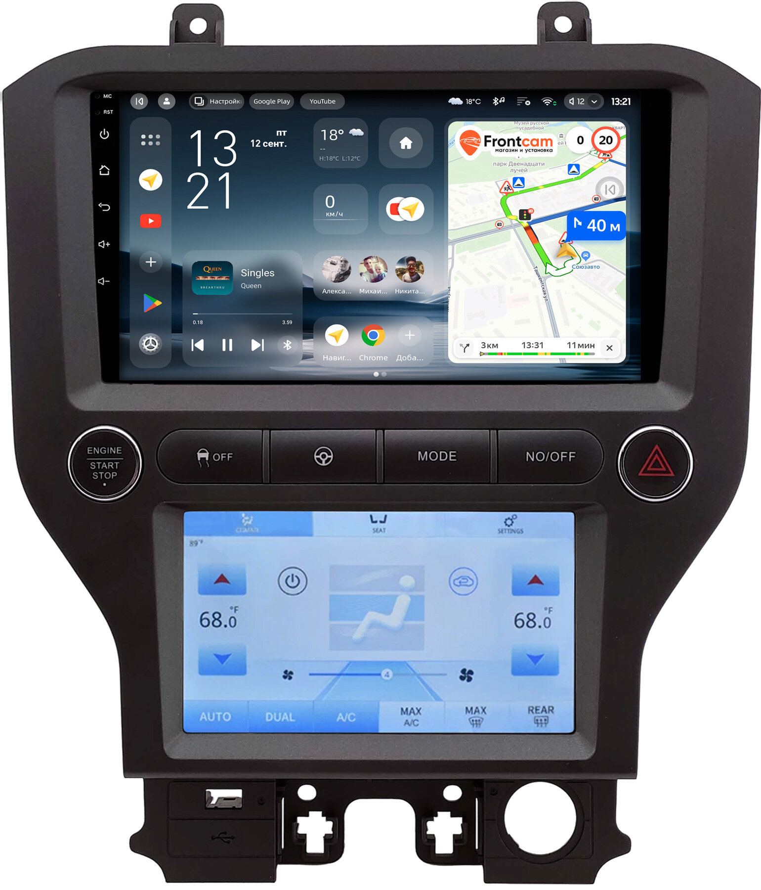 Штатная магнитола Ford Mustang 6 2014-2023 Teyes CC4L 6/64 9" RM-9-0040 Android 14 with DTS® Audio (4G-SIM, DSP IPS, AI)