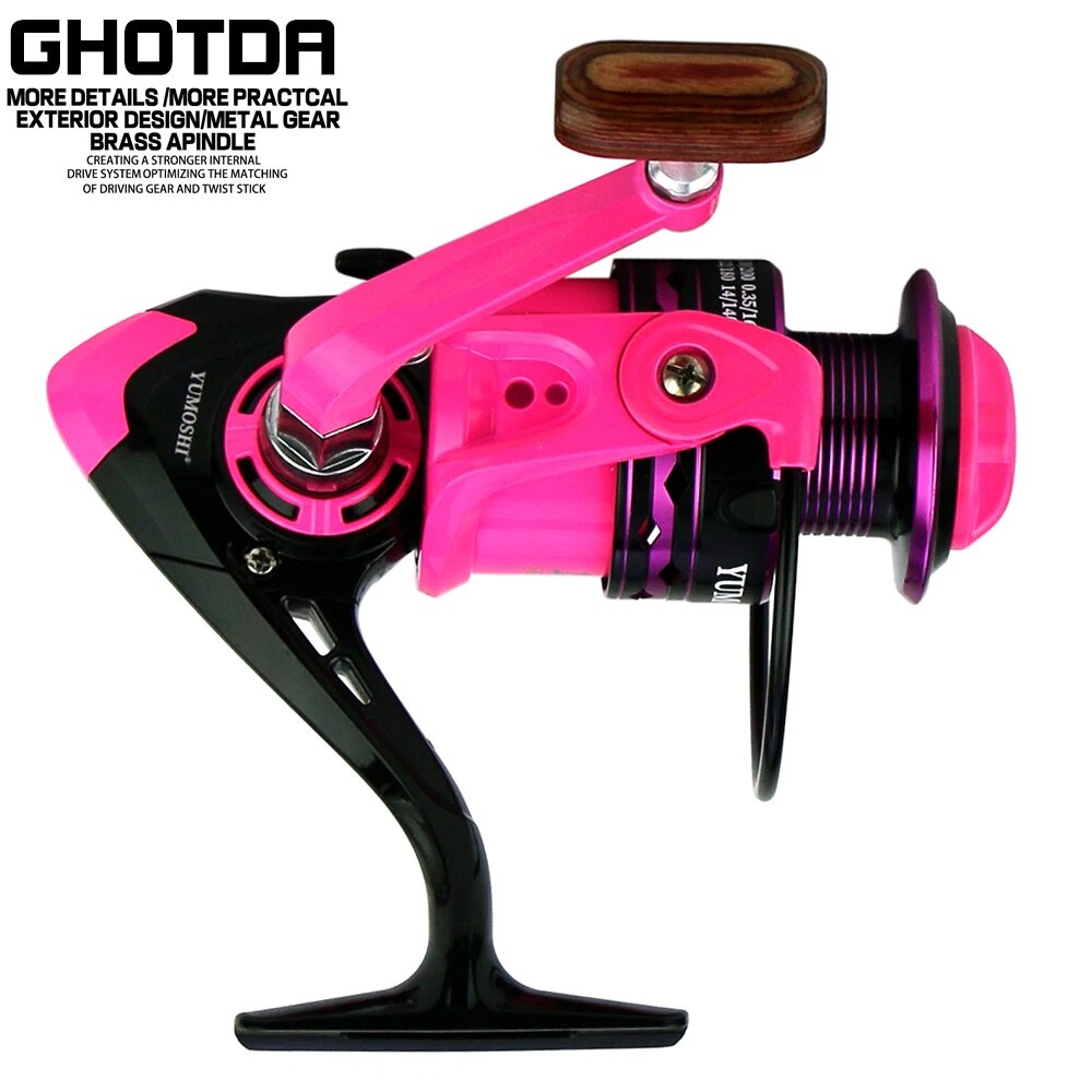 Спиннинговая катушка Ghotda Розовая 2000-7000Series 4000 серия