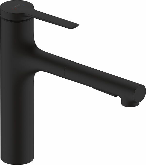 Смеситель для кухни Hansgrohe Zesis M33 74801670 с вытяжным душем матовый черный