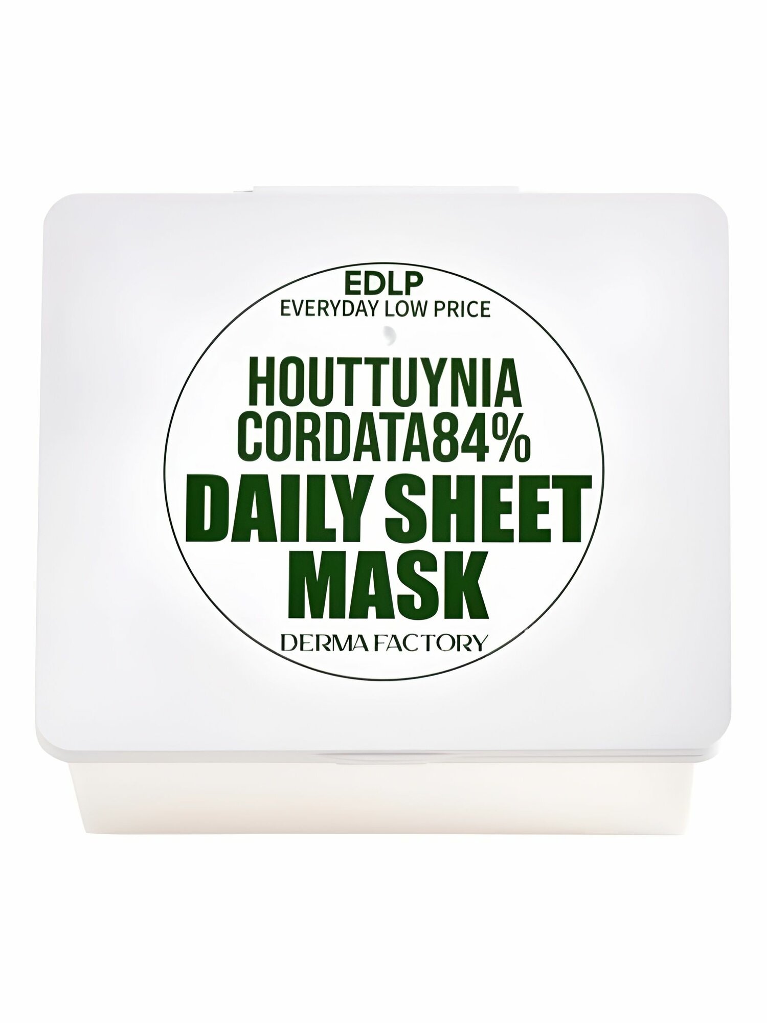 Derma Factory Тканевые маски для лица с экстрактом цветка хауттюйнии Houttuynia Cordata 84% DAILY SHEET MASK 30шт