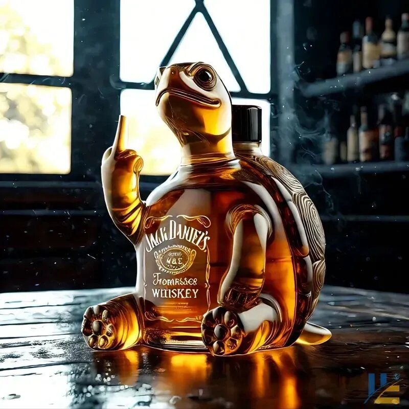 Статуэтка Jack Daniel's в форме черепахи, из органического стекла, для бара — фото 1