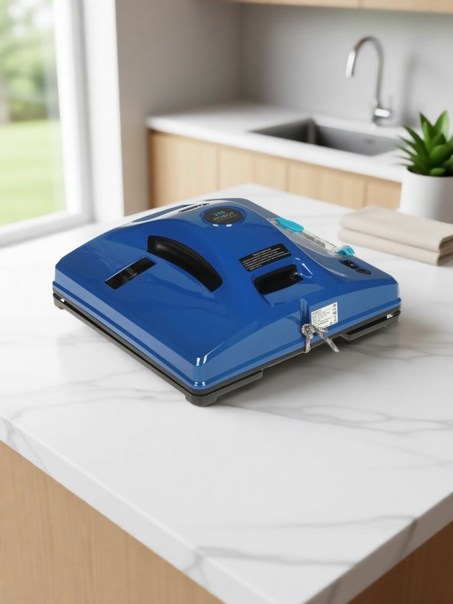 Робот-мойщик окон HOBOT-298 Ultrasonic, влажная/сухая уборка, 72 Вт, 50 мл, синий