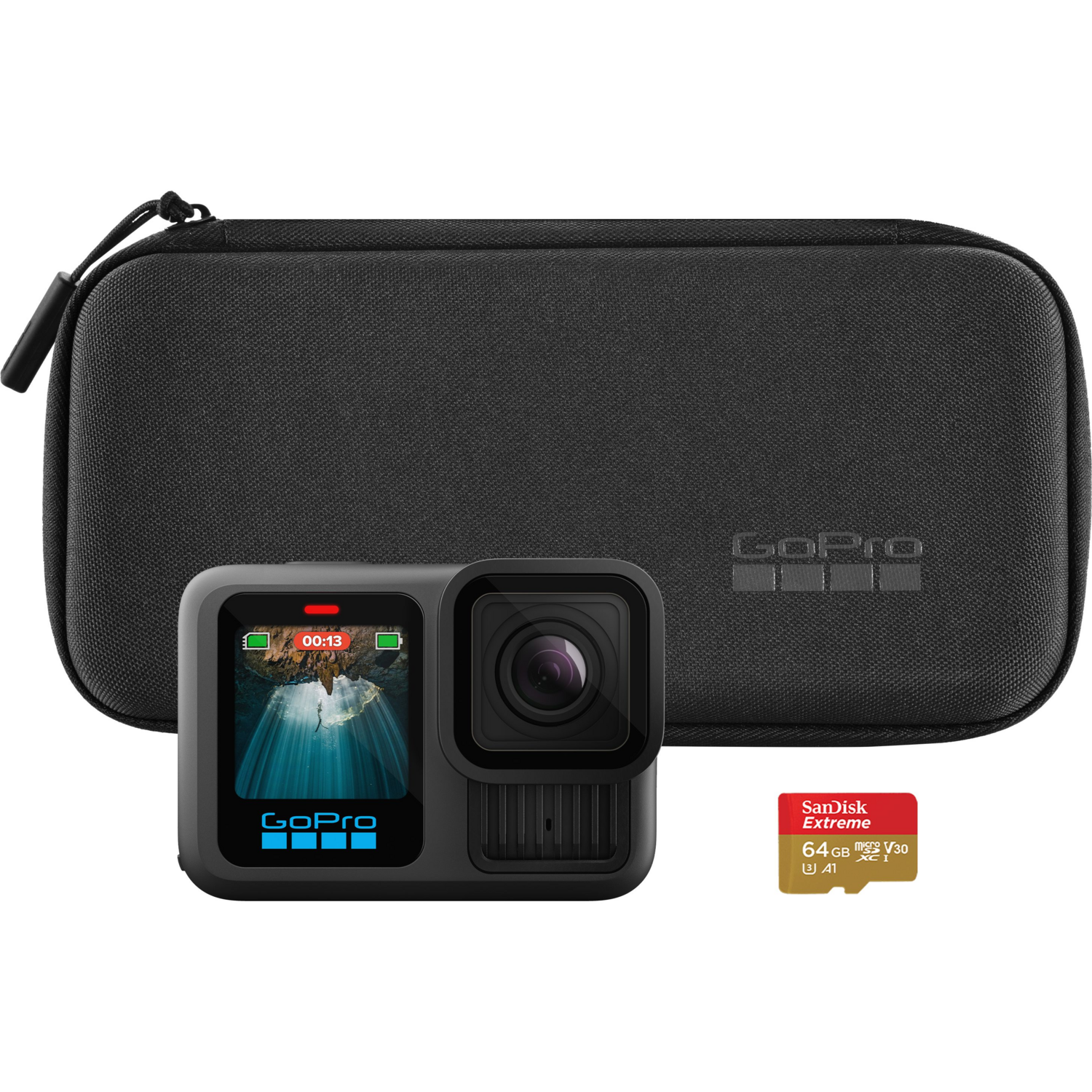 Экшн камера 4k GoPro 13 Hero Black Special Bundle (Карта памяти 64ГБ + Кейс)