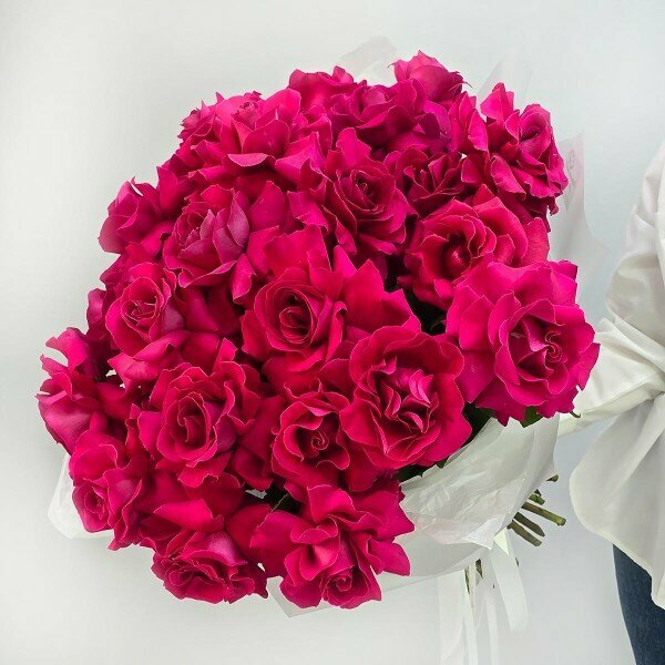 Монобукет "Талисман Флора" "Пинк Флойд", французские розы, 25 шт