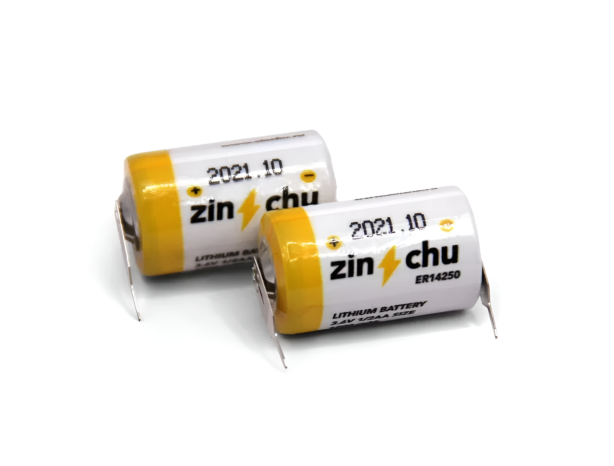 Батарейка литиевая "Zinchu", тип ER14250-VY , 3.6В, с выводами под пайку,2 шт