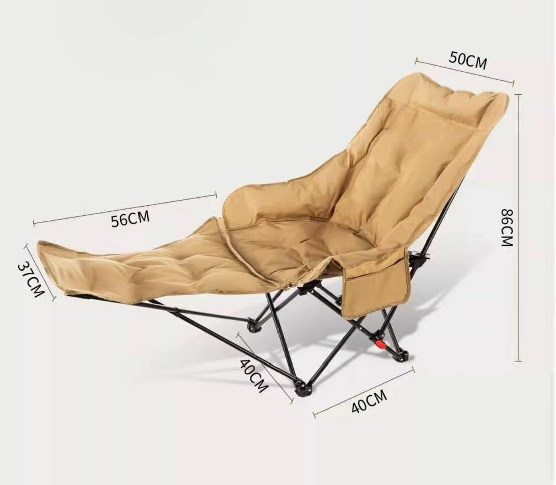 Уличный складной стул, регулируемый, утепленный хлопком, 400 кг, moon chair с высокой спинкой