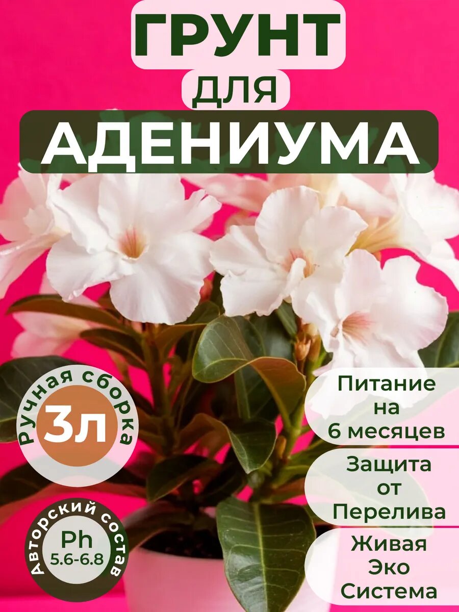 Готовый авторский грунт для Адениума, премиум 3 литра