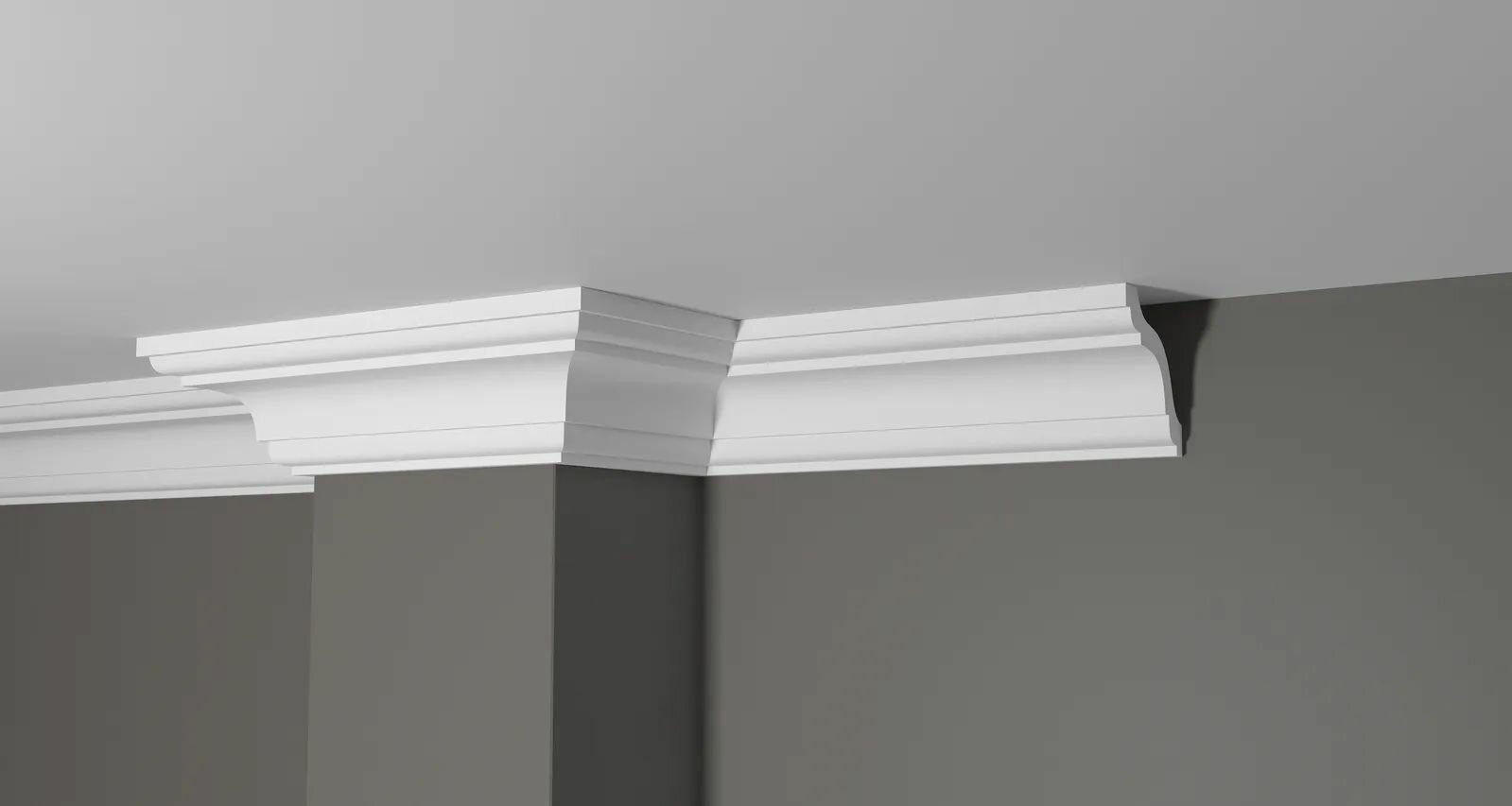 Карниз Decor-Dizayn DD44 Белая Лепнина Д2000хВ76хТ76 / Декор Дизайн.