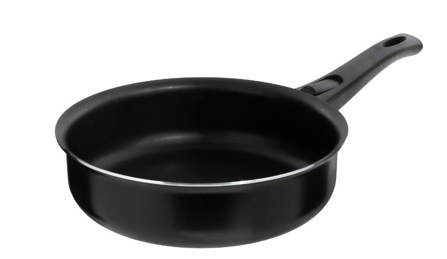 Сотейник 24см SCOVO Brilliant BR-015ЧР, алюминий, антипригарное покрытие, черный