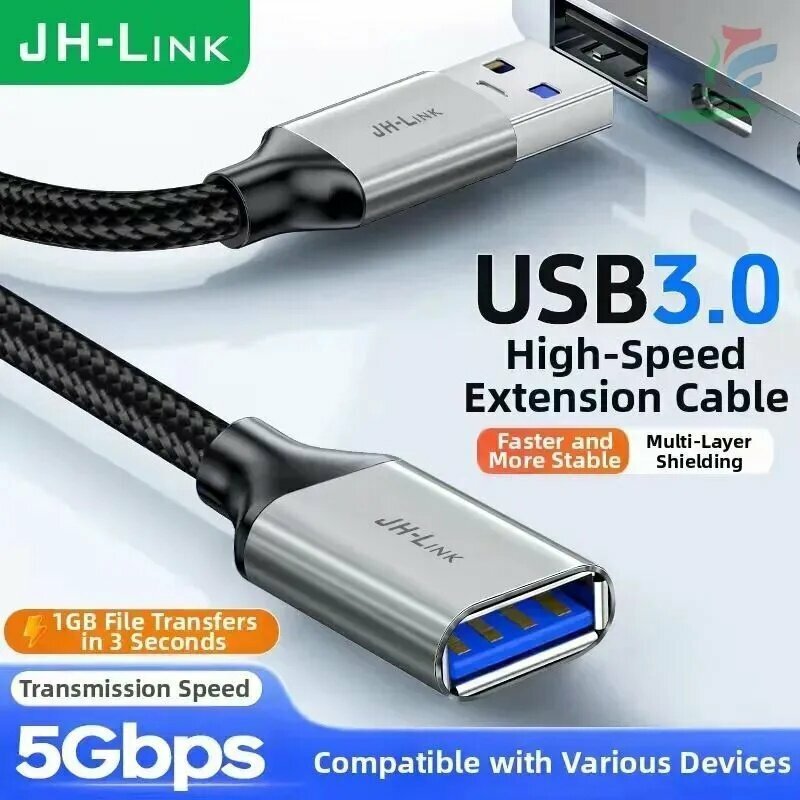 Удлинитель кабеля USB 3.0 Type-A/USB 3.0 Type-A, 1 м, черный