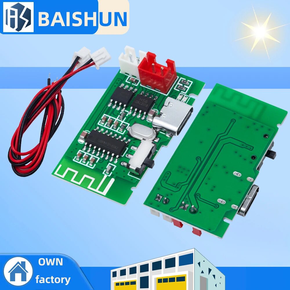 Блок усилителя Bluetooth 5.0 Baishundianzi 3W