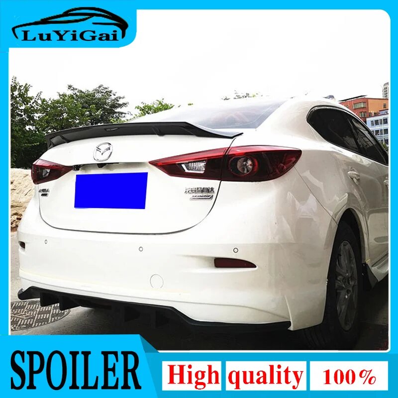 Спойлер на багажник Mazda 3 Axela 2014-2019 Glossy black