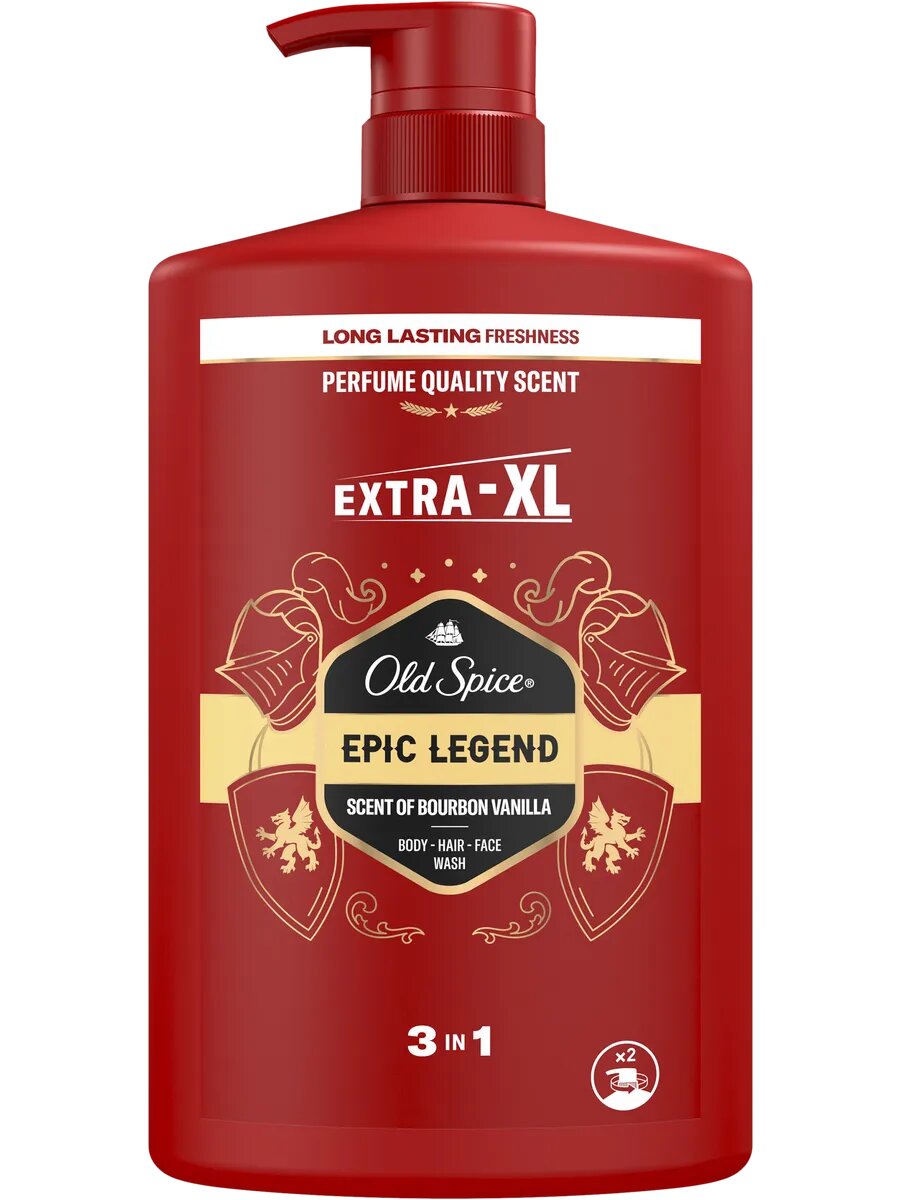 Гель для душа и шампунь мужскойOLD SPICE Epic legend 3в1, 10