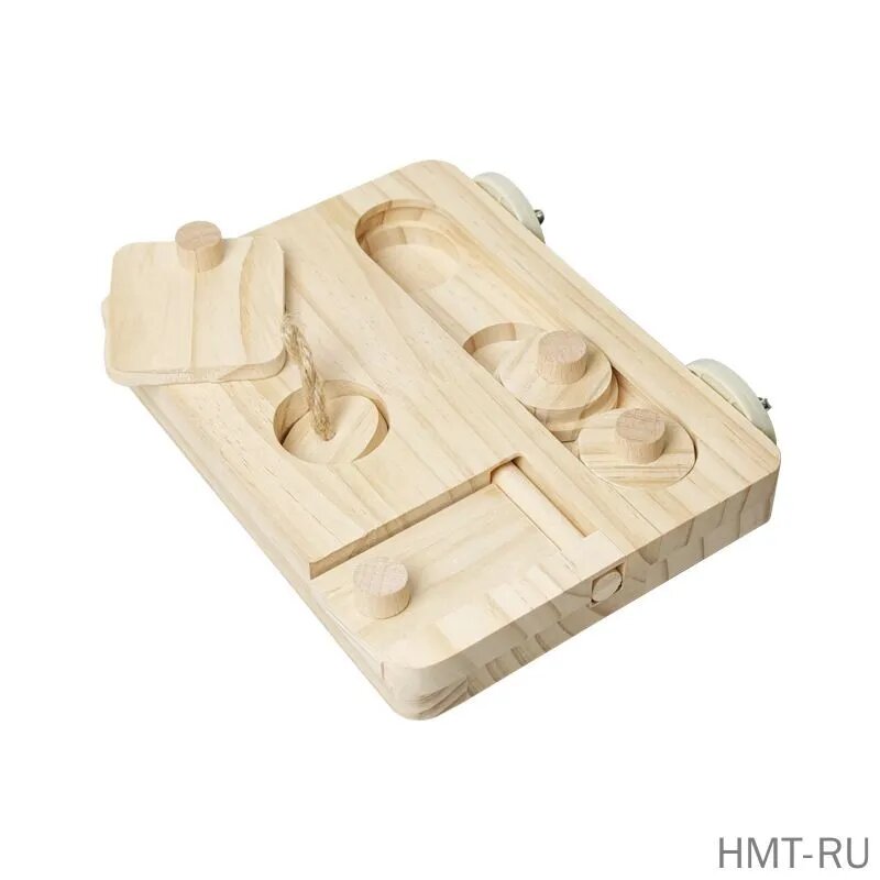 Интерактивная игрушка из натурального дерева для морских свинок, кроликов, хомяков и шиншилл обогащение среды, развитие инстинктов поиска пищи для мелких питомцев