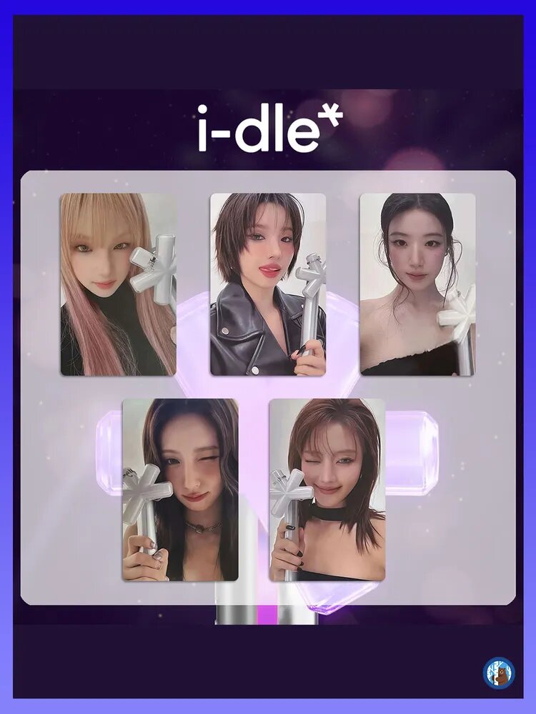 Звёздные карточки, (G)I-DLE, фанатский светильник 3 поколения, формат LOMO