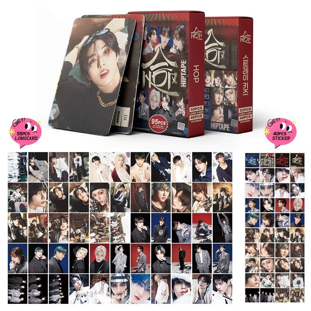 Карты STRAY KIDS LOMO 95pss HOP Альбом K-POP GIANT Мини-фотокарточки STRAYKIDS 2025 SKZHU Коллекционеры SKZH Fan Poster с сетью Stisker