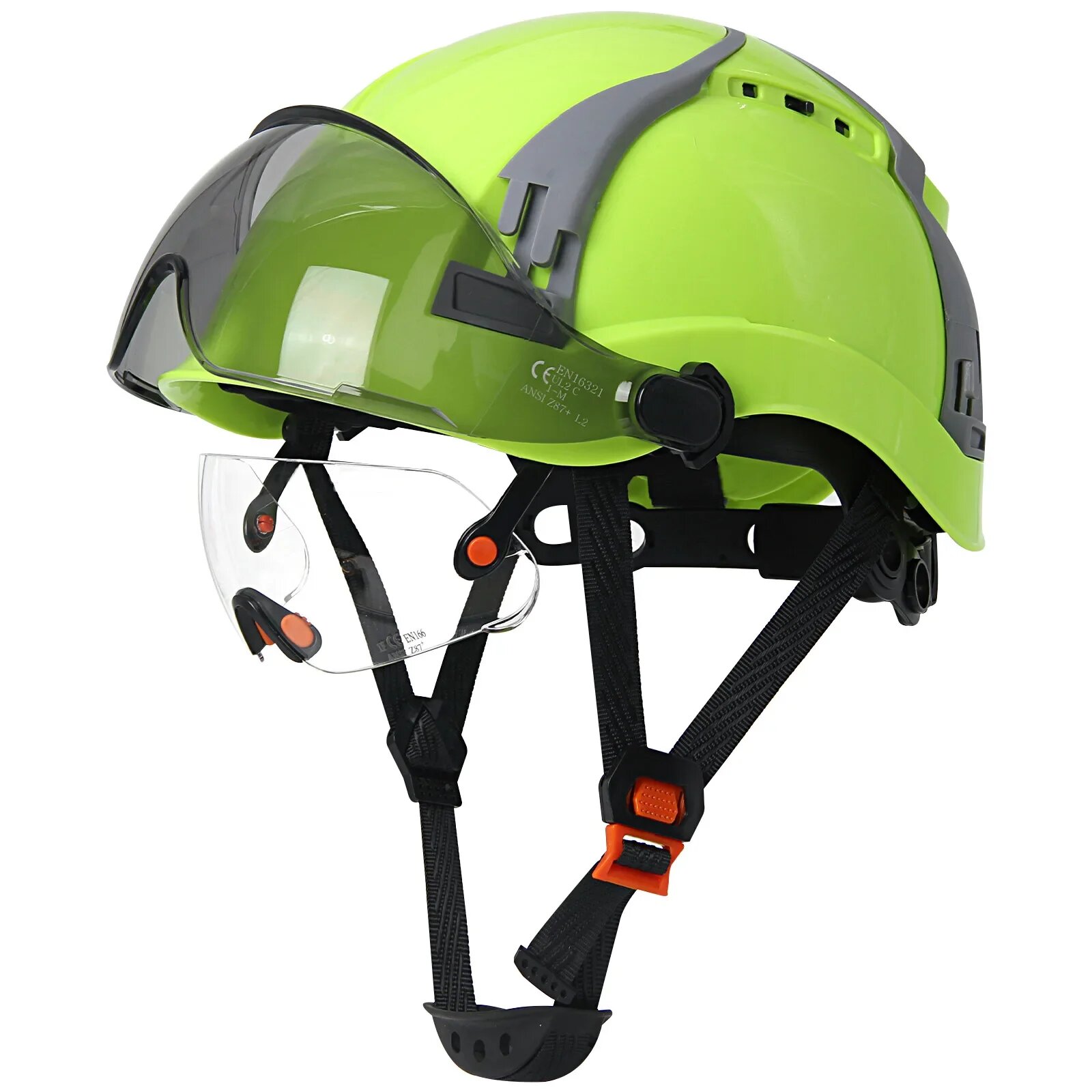 Aolamegs AQM0257 Шлем строительный из АБС черного цвета Зеленый, Green