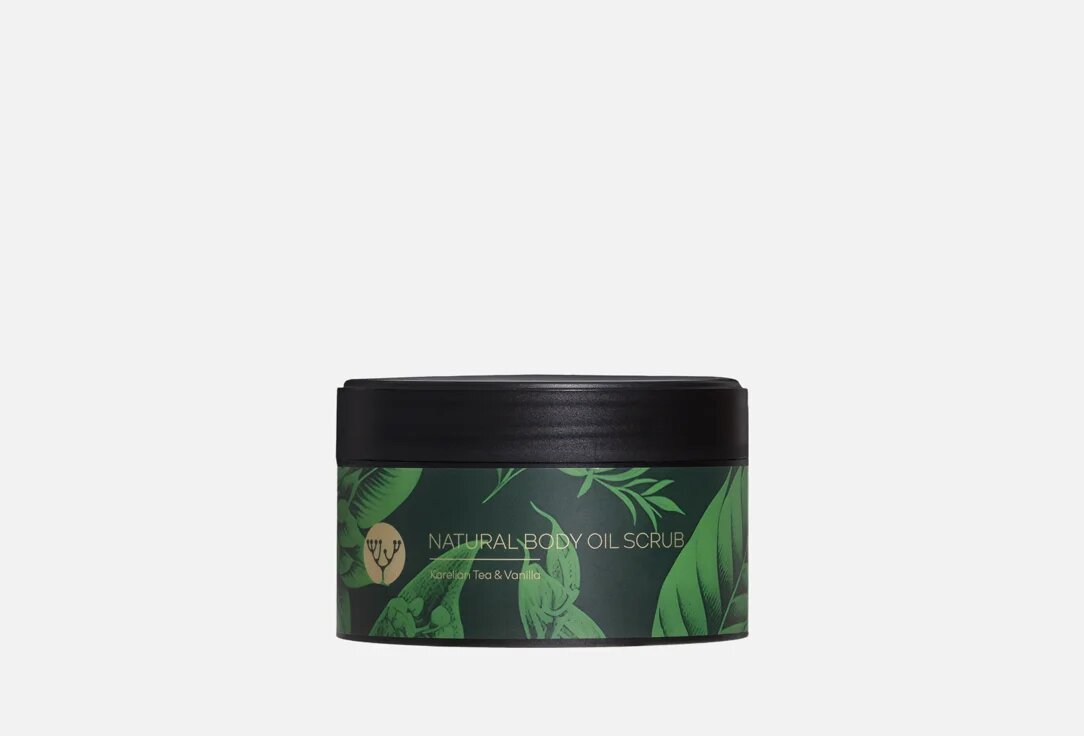 AQUA HERB Karelian tea & vanilla Натуральный увлажняющий скраб для тела 200 мл