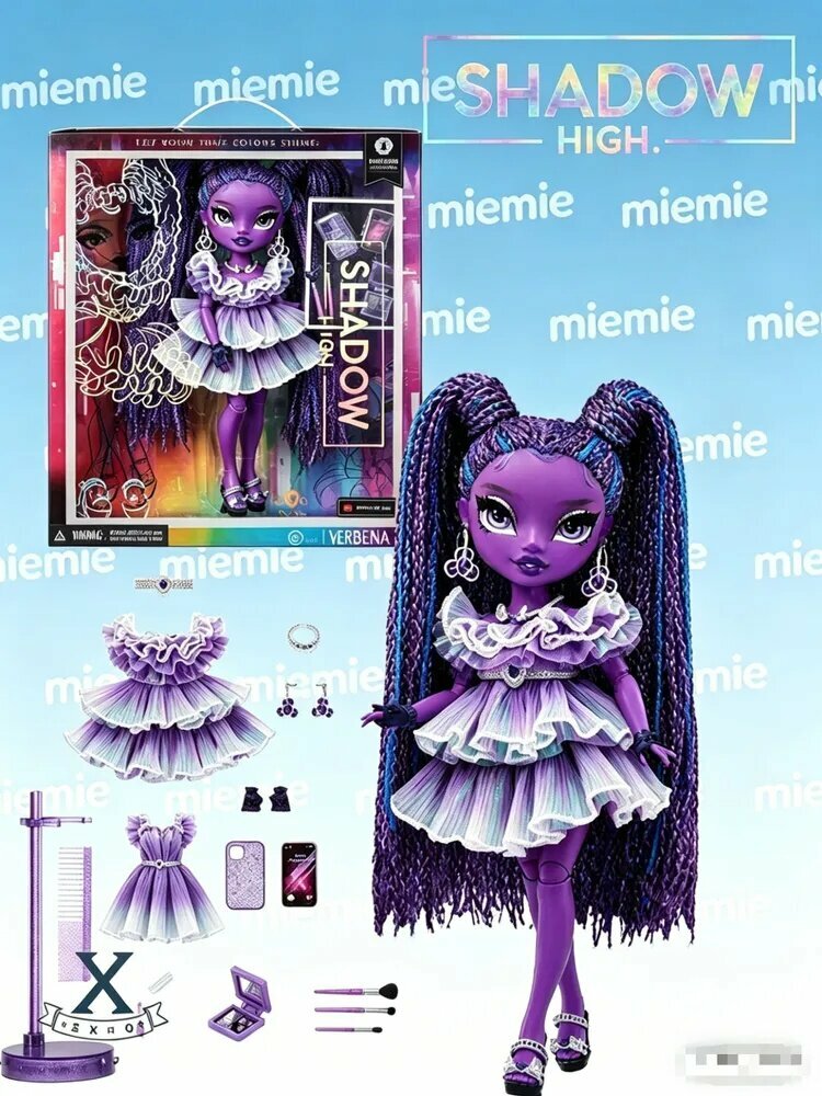 Шарнирная кукла Рейнбоу Хай Rainbow High Shadow High Monique Verbena,583059 / Детский коллекционный набор кукол-игрушек с более чем 10 аксессуарами, подходящий для модных подарков девочкам старше 4 лет