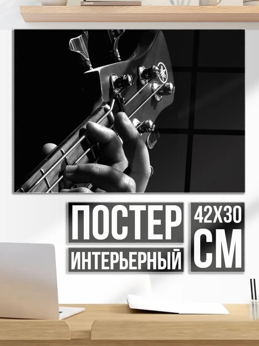 Плакат постер басовая партия