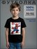 Футболка  KIDS_GAME_BLACK, размер 128, черный/красный