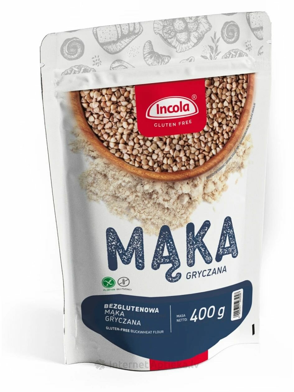 Безглютеновая гречневая мука Incola, 2шт x 400г