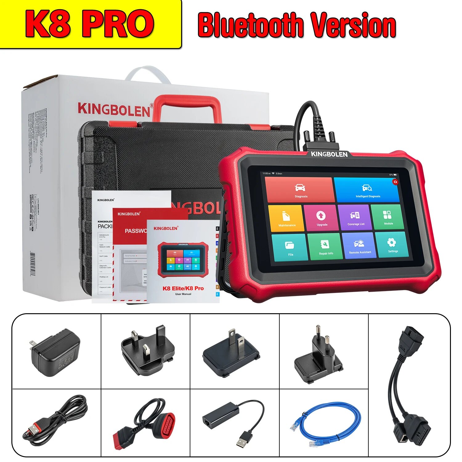 KINGBOLEN K8 PRO Bluetooth OBD2 Сканер