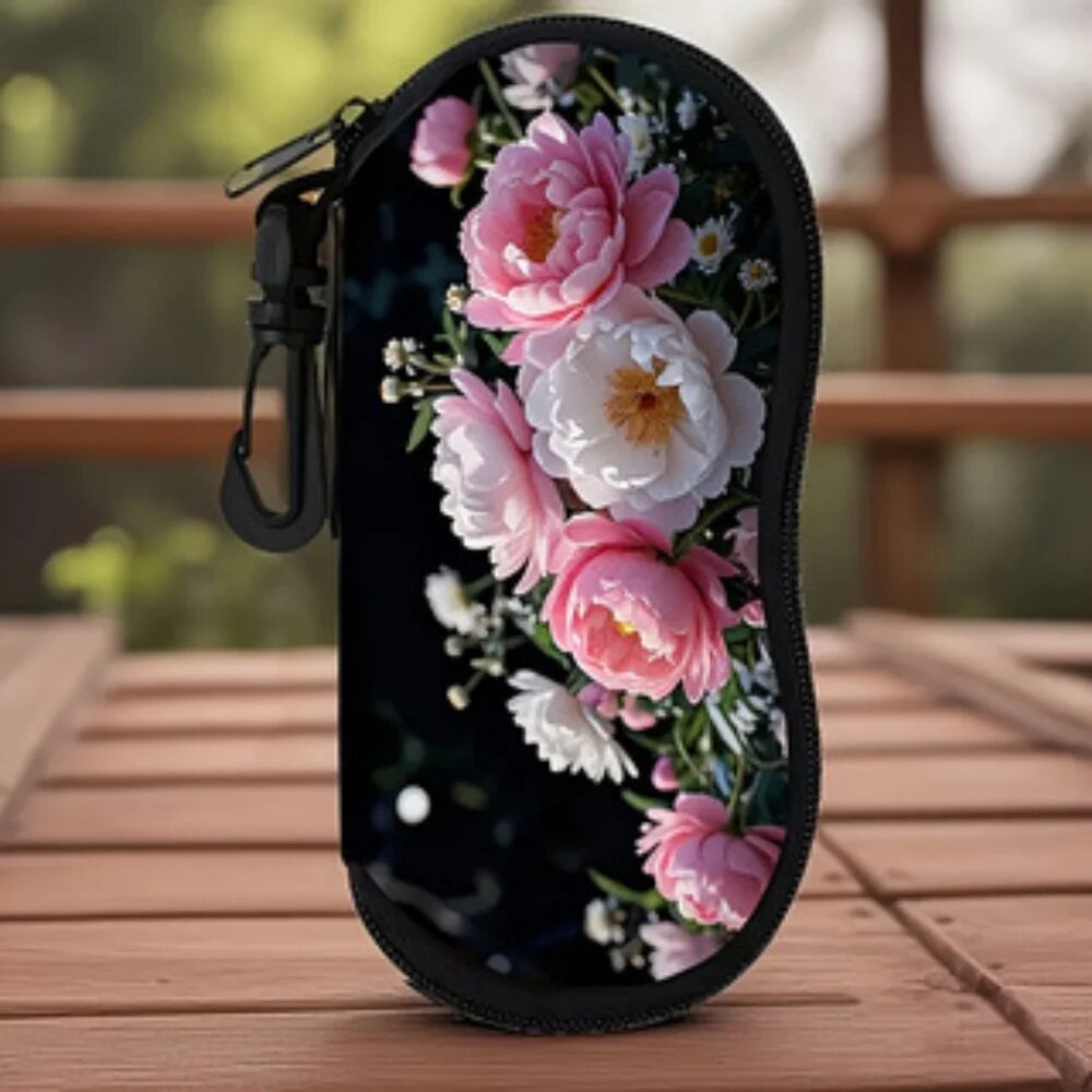 Футляр для очков Floral, черный, Style 2