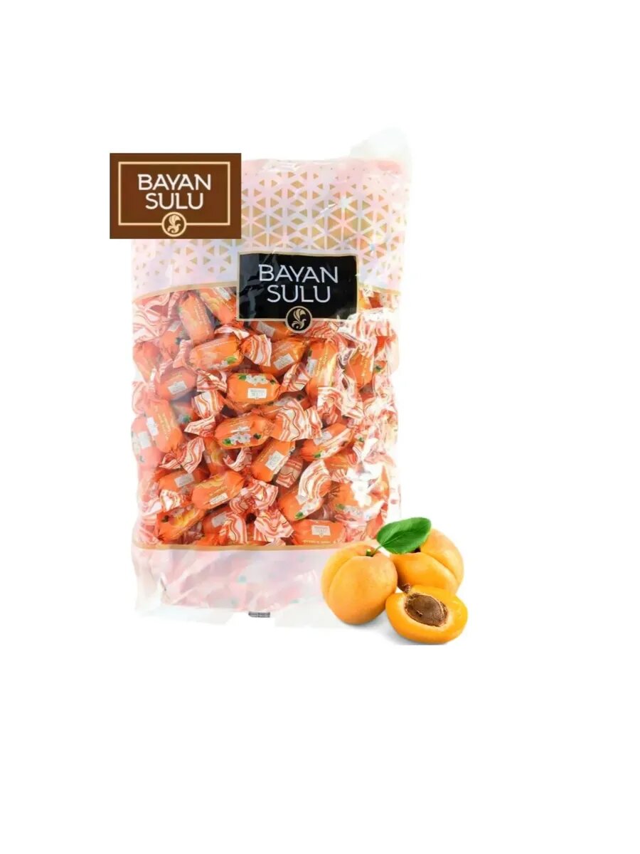 Bayan Sulu Конфеты карамель со вкусом абрикоса, 1 кг