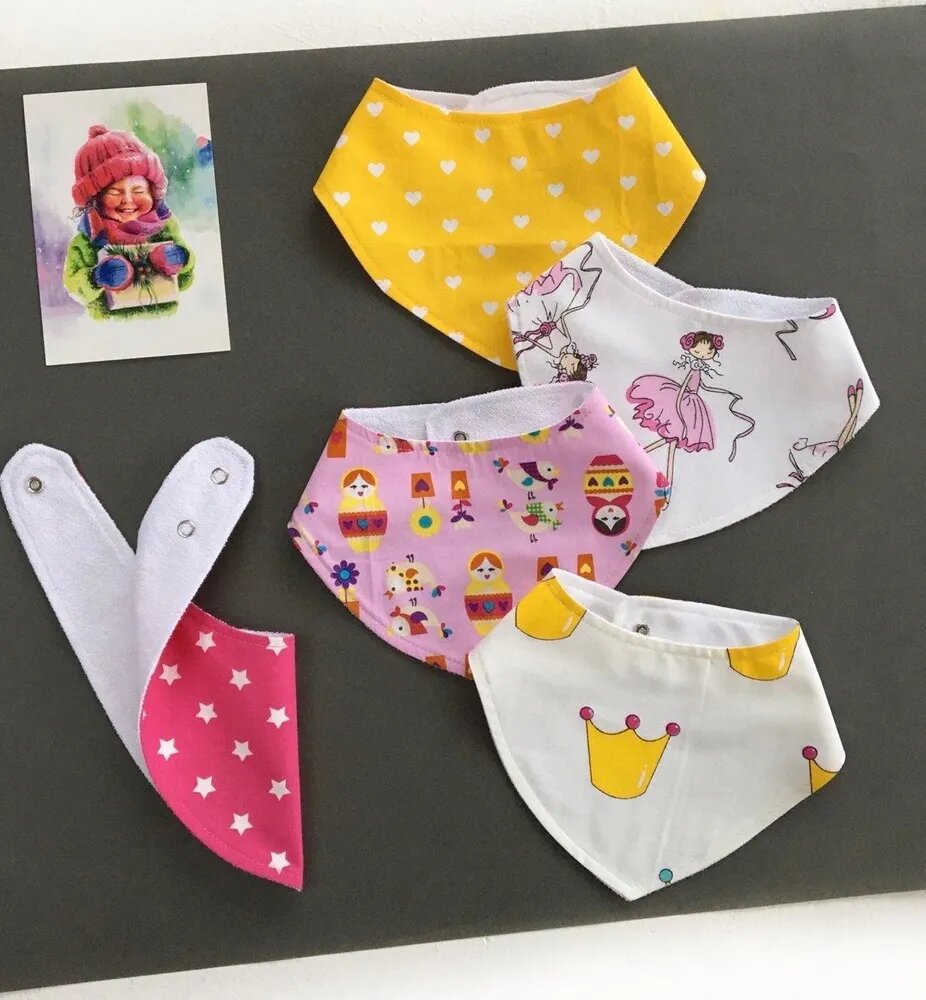 Набор непромокаемых слюнявчиков, нагрудников 5 шт. Nastile_Kids