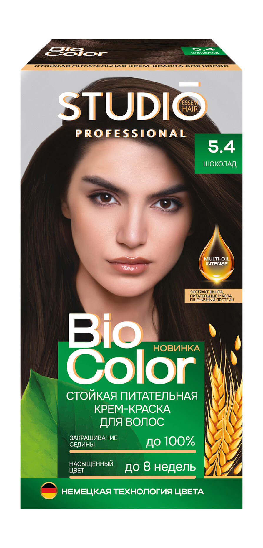 STUDIO PROFESSIONAL Крем-краска для волос Студио Биоколор стойкая, 50/50/15 мл, 5.4 Шоколад
