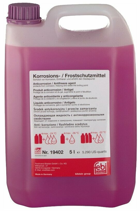 Антифриз Febi Korrosions-Frostschutzmittel концентрат фиолетовый 5 л 19402