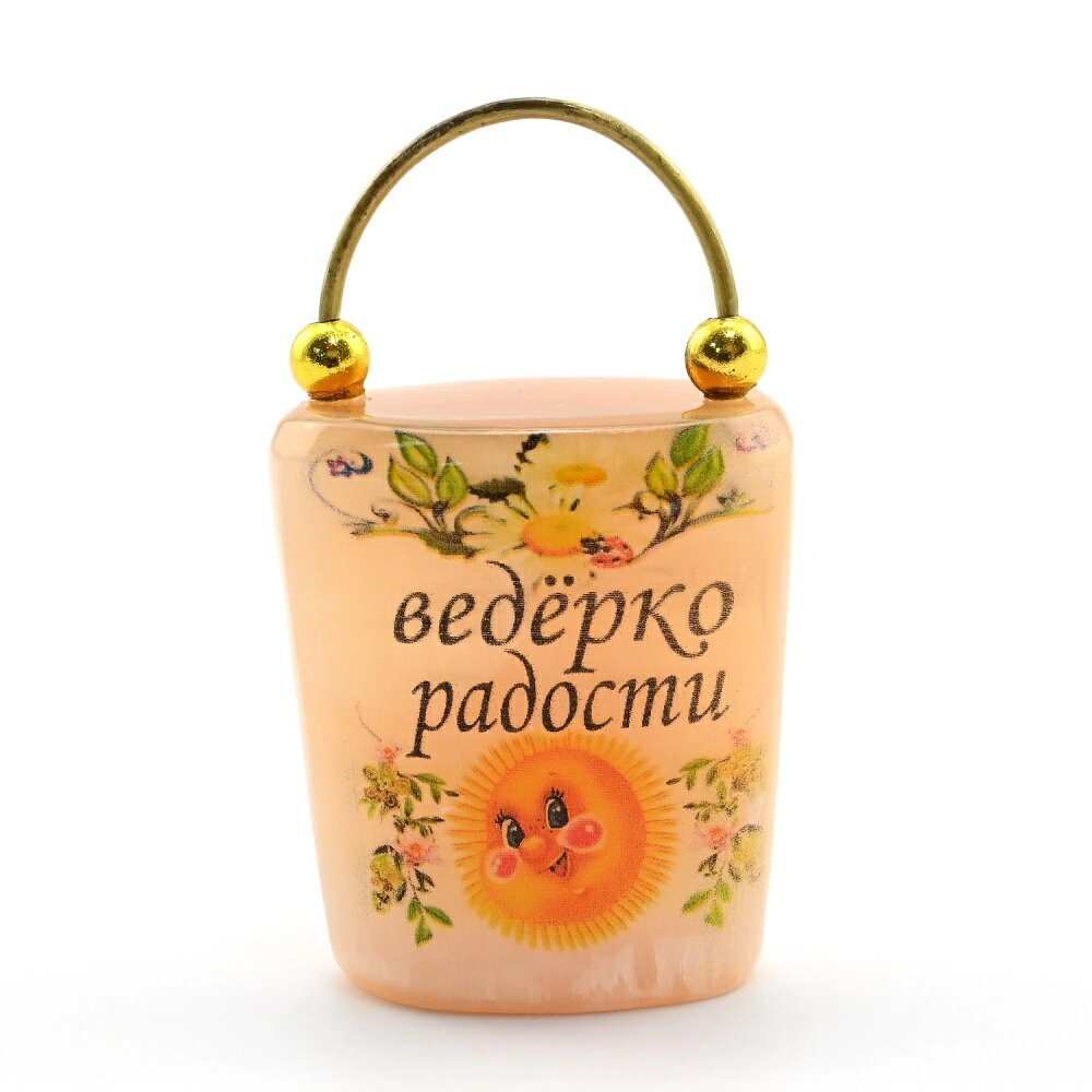 Талисман из камня селенита Ведёрко-Радости, 38*23*65мм