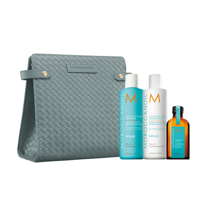 Moroccanoil Набор Восстановление (Шампунь 250 мл + Кондиционер 250 мл + Масло 50 мл + Косметичка)