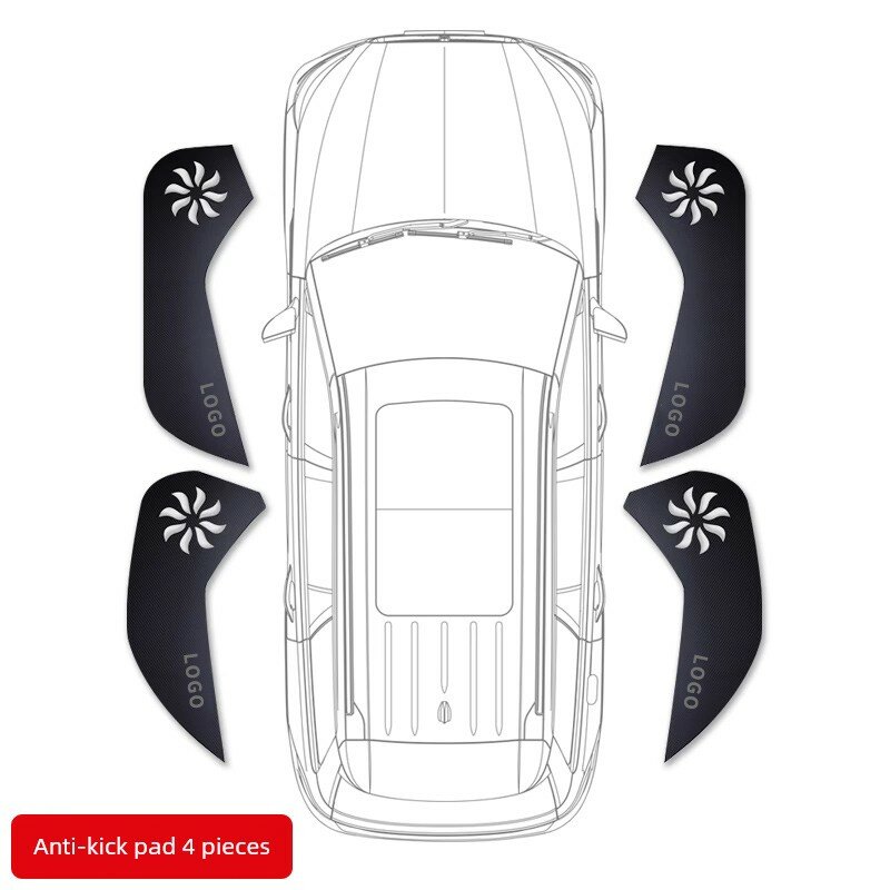 Улучшенная текстура кожаного рисунка для дверей Honda Civic 8-го поколения, комплект из 4 накладок